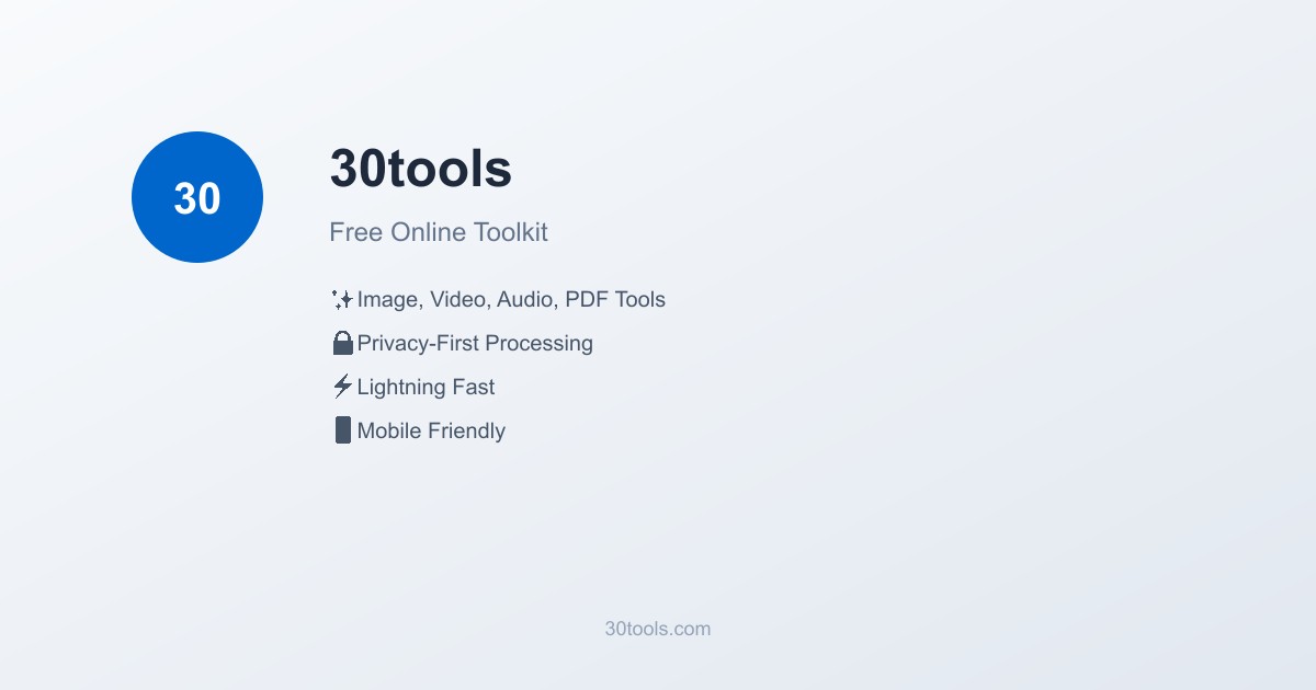 PDF Tools - Free Online PDF Editor & Converter | 30tools | 30tools - Free Online Toolkit